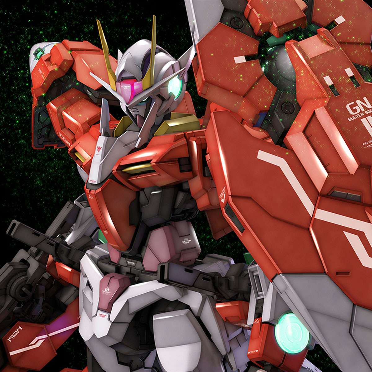 P Bandai PG 1/60 00 Gundam Seven Sword/G Inspection