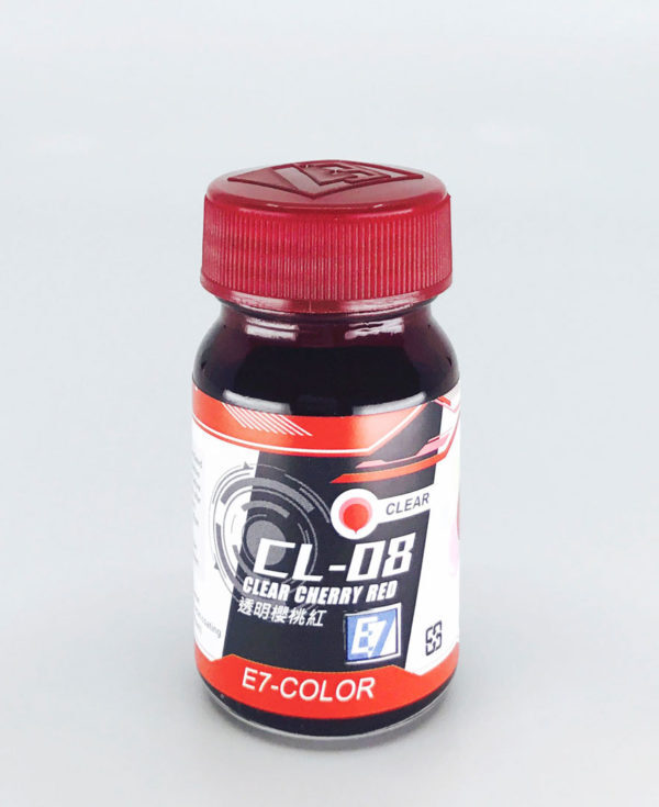 E7 Paints E7CL08 CL-08 Clear Cherry Red 20ml | Rhypla Builds